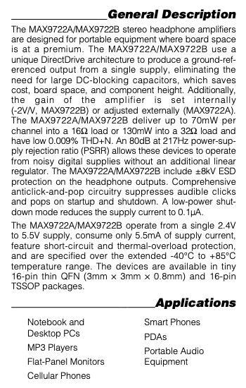 IC MAX9722AEUE+T 16TSSOP