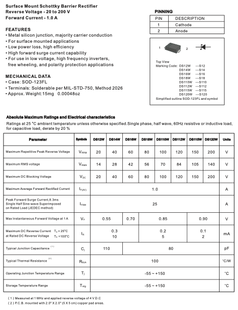 JINGDAO DS14W SOD-123F